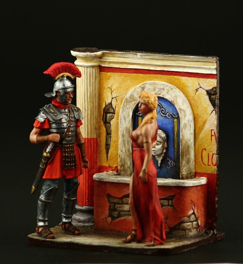 Tin Soldier Collectible Roman Night Lady and Centurion 54 Mm - Etsy