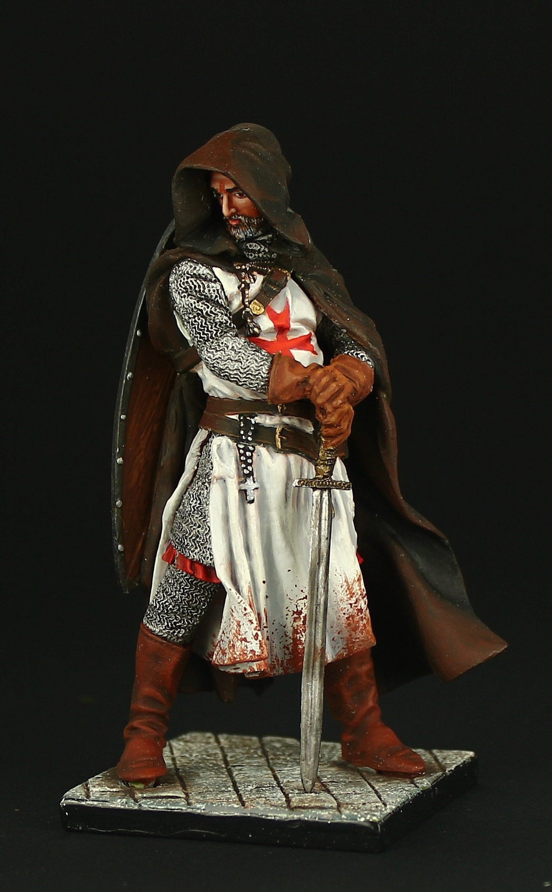 Tin Soldier Collectible Templar Sergeant, XIII C. 90 Mm Medieval Age ...