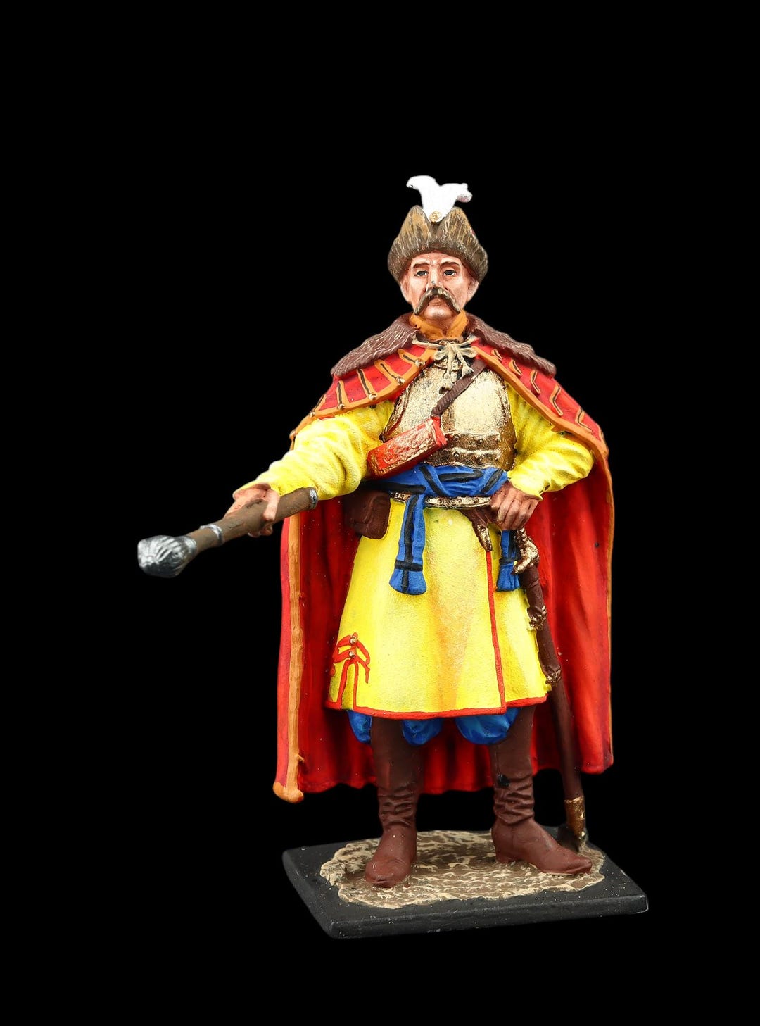 Tin Soldier Collectible Colonel of Cossacks, Ukraine, XVII C. 54 Mm ...