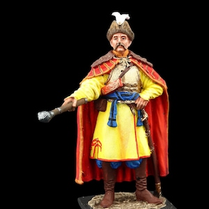 Tin Soldier Collectible Colonel of Cossacks, Ukraine, XVII C. 54 Mm ...