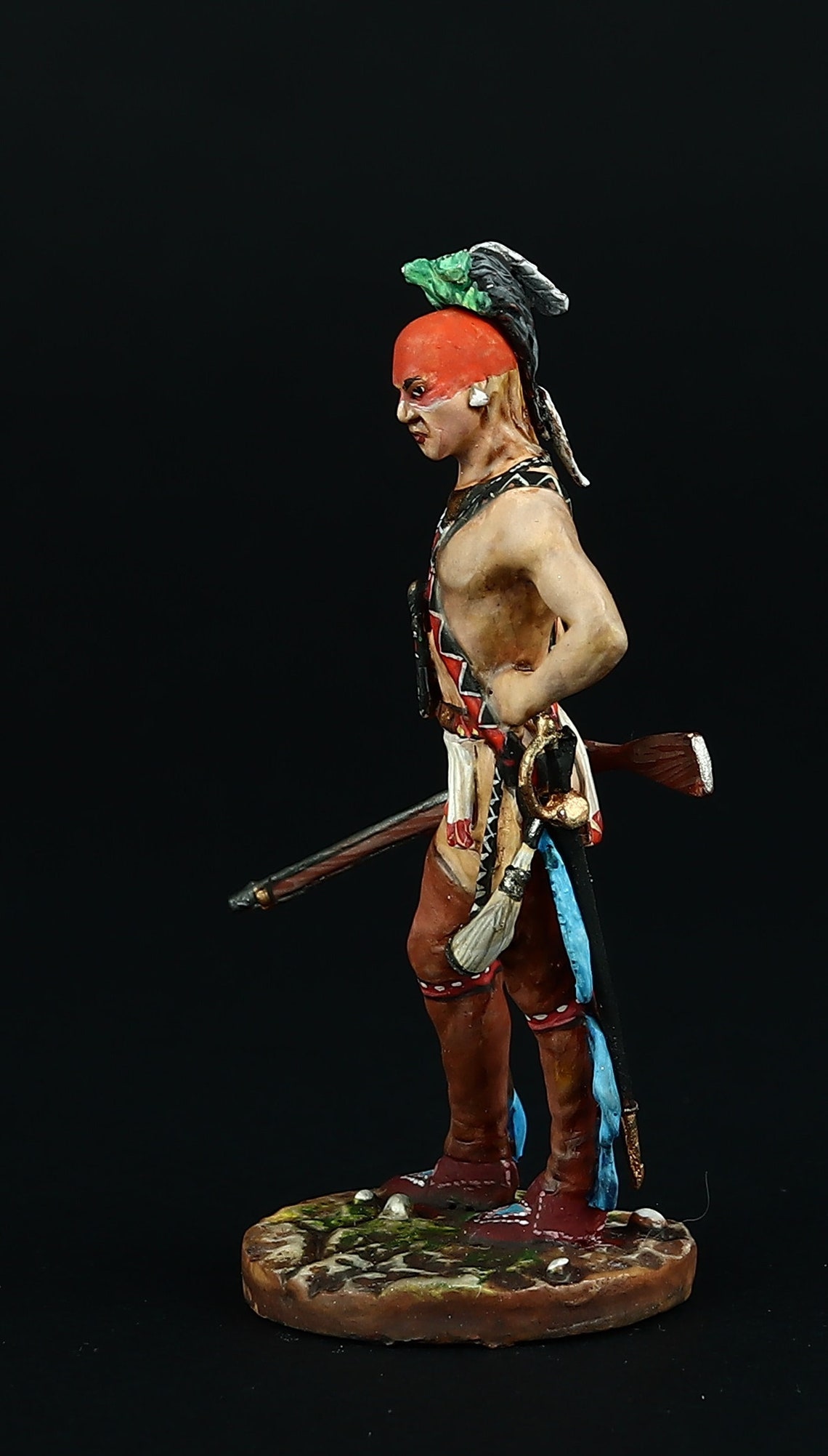 Tin Soldier Collectible Mohawk Warrior 54 Mm American Natives - Etsy