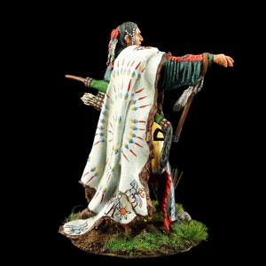 Tin Soldier Collectible Noble Sioux Warrior 75 Mm American Natives - Etsy