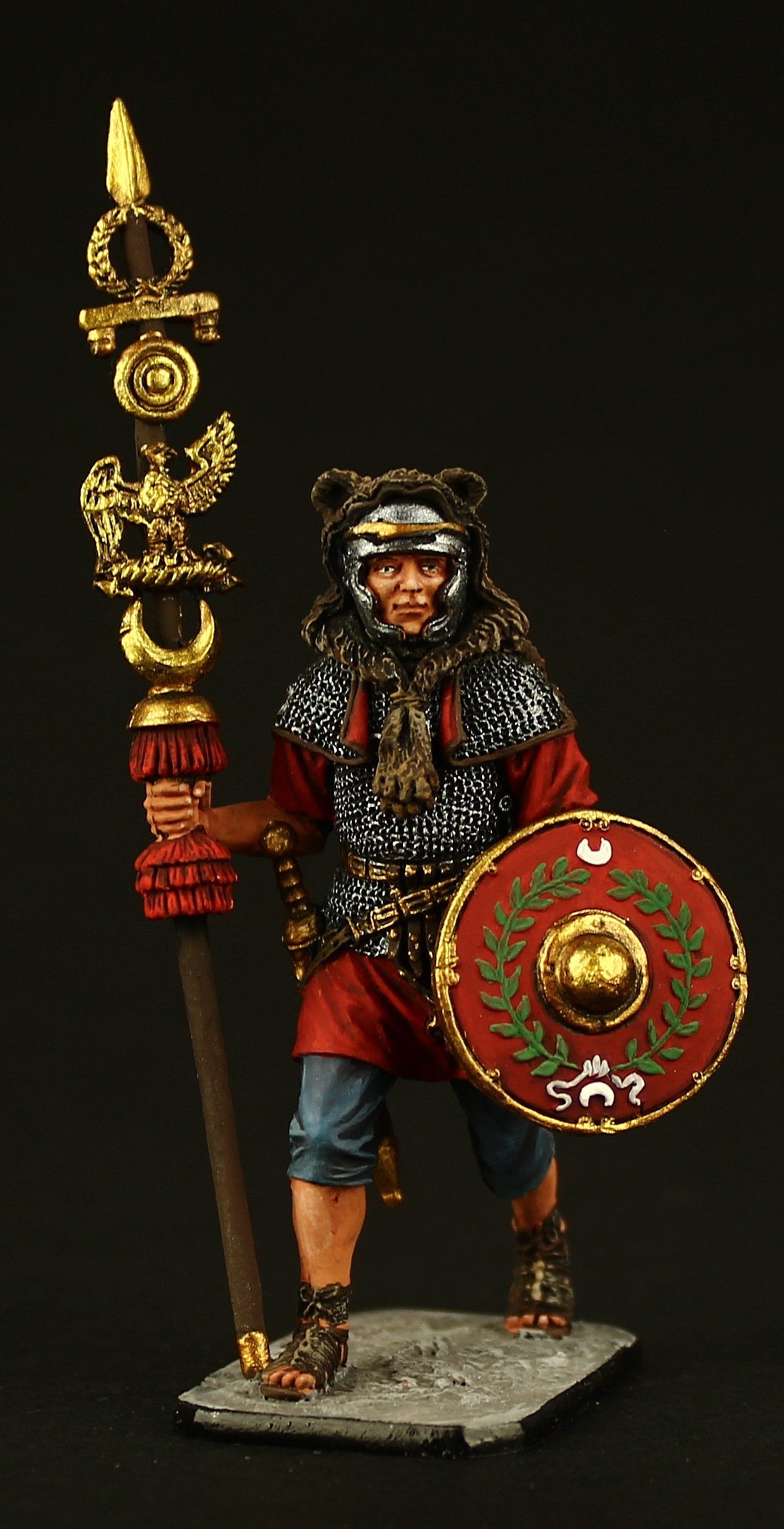 Tin Soldier Collectible Roman Signifer of the Auxiliary - Etsy