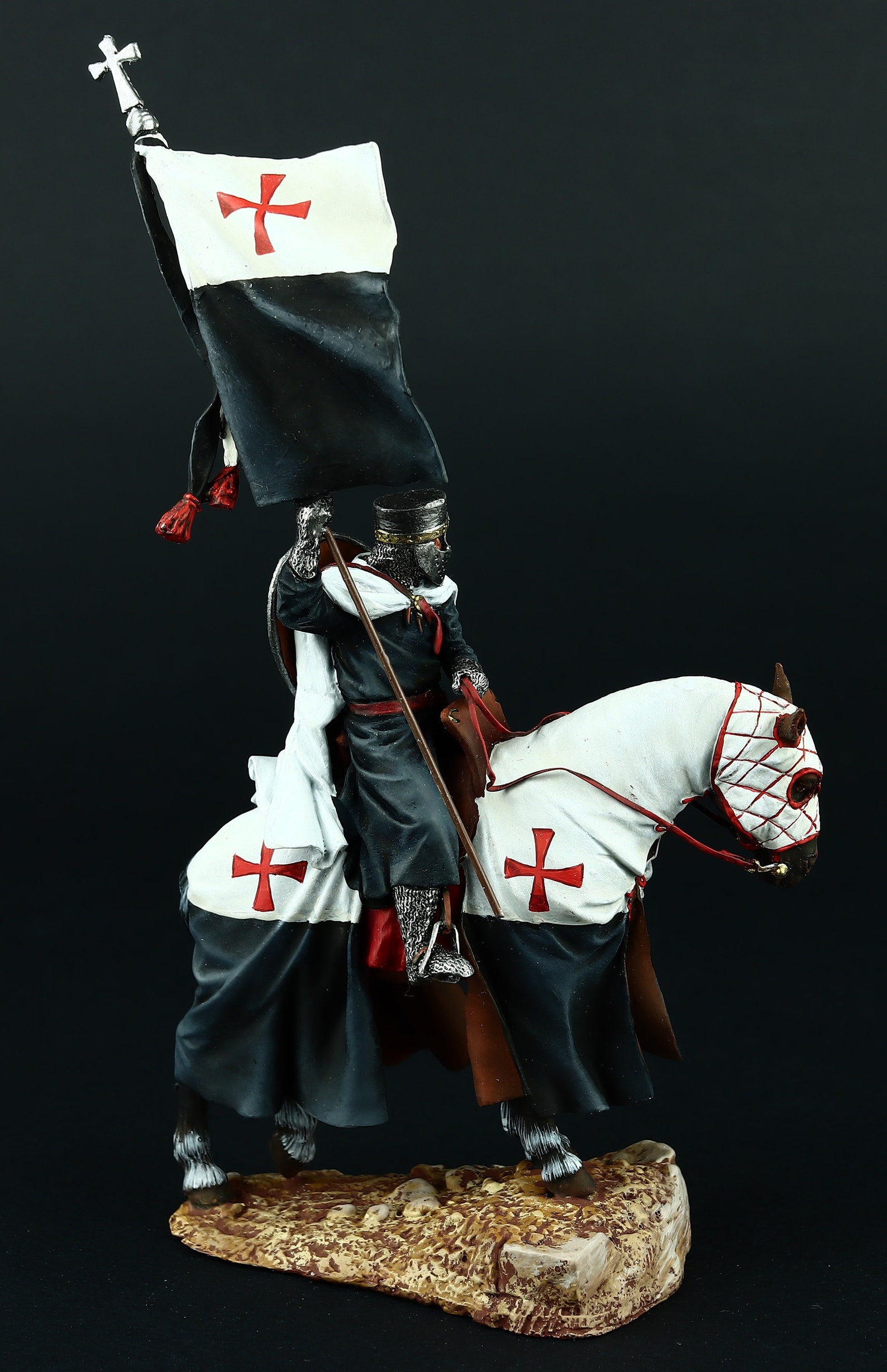 Tin Soldier Collectible Templar Knight With Baucant 1200-1230 - Etsy
