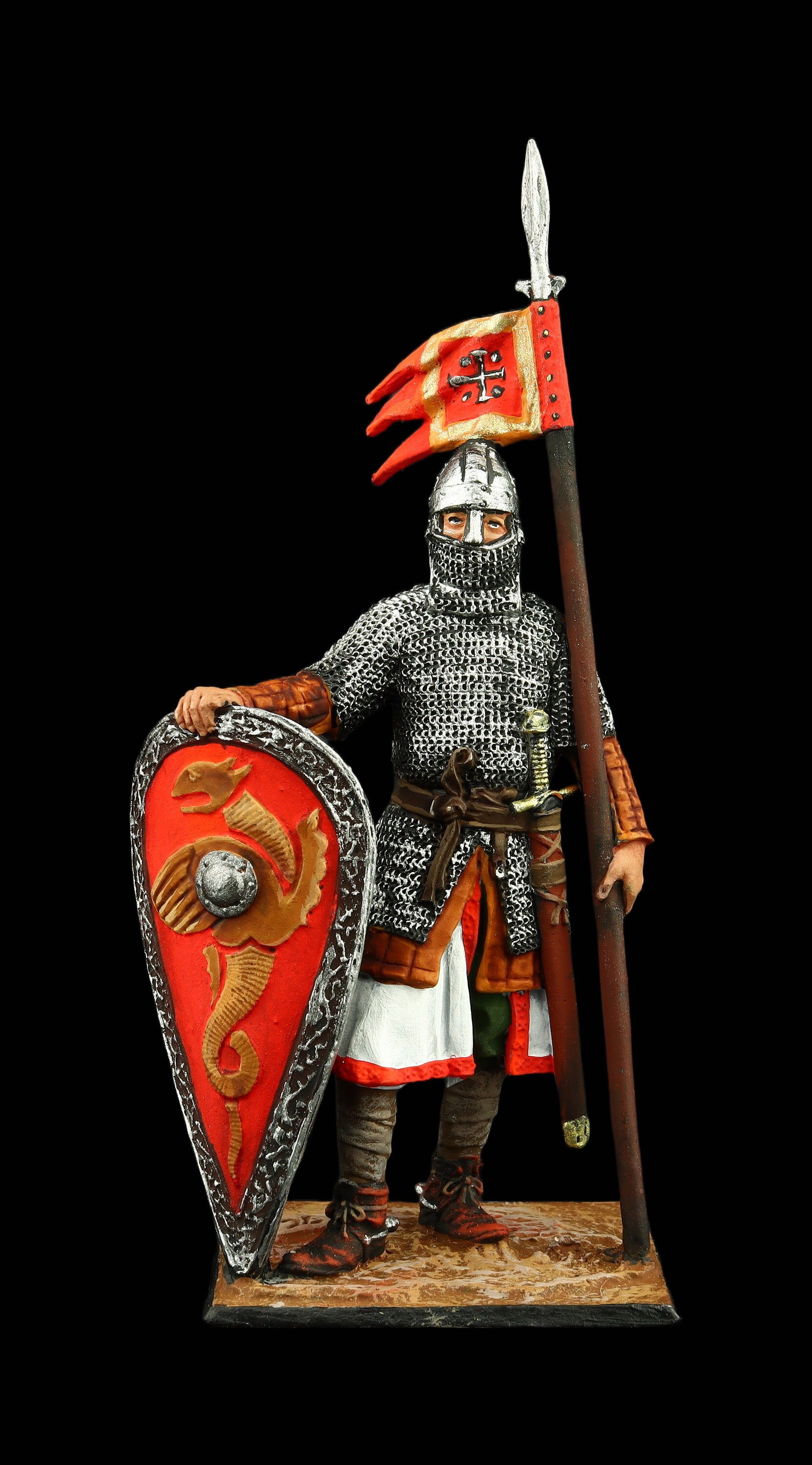 Tin Soldier Collectible Norman Knight, 2nd Half of XI C. 54 Mm Medieval ...
