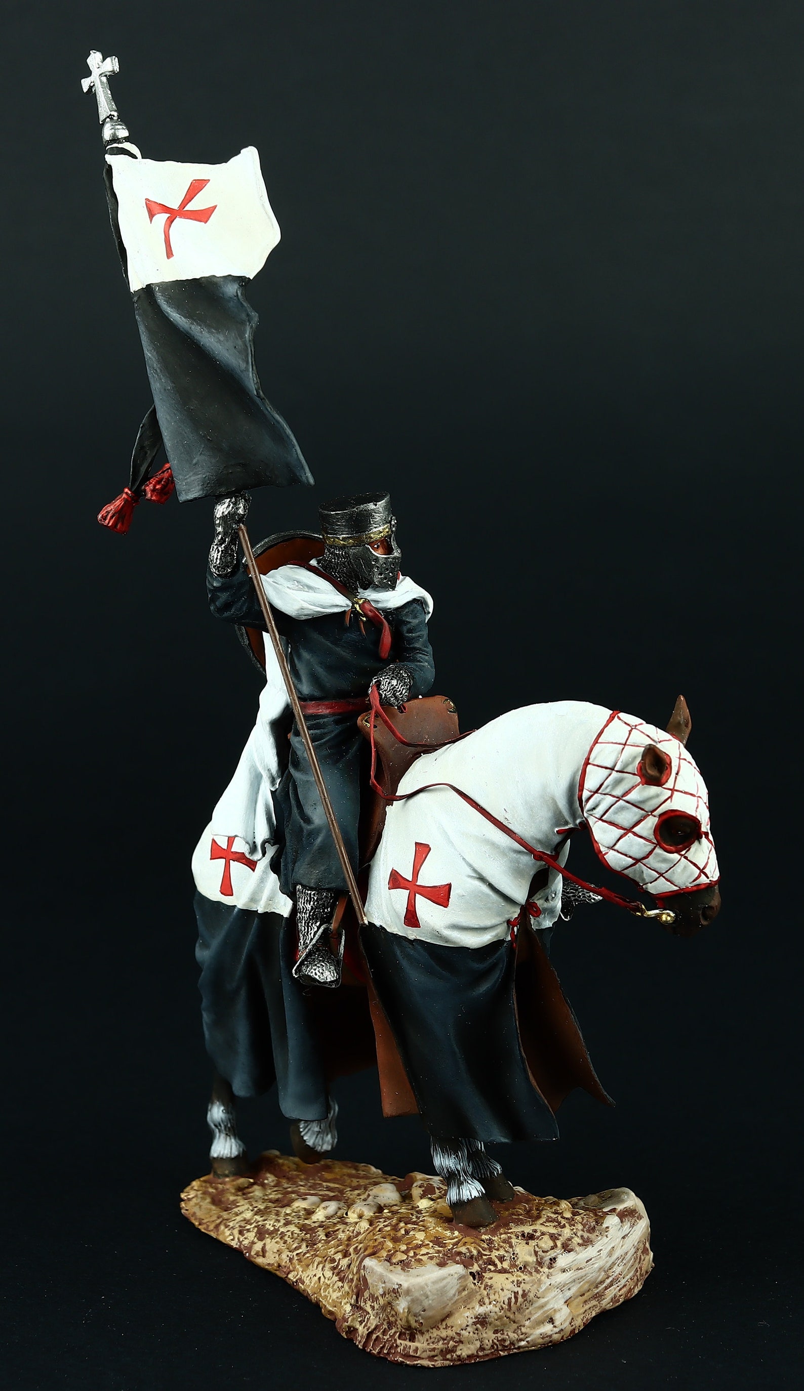 Tin Soldier Collectible Templar Knight With Baucant 1200-1230 - Etsy