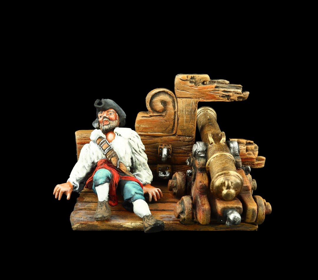 Tin Soldier Collectible Pirate Near the Cannon 54 Mm New World, Prates ...