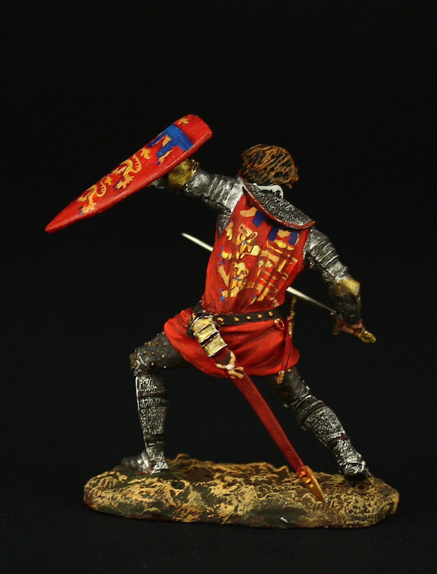 Tin Soldier Collectible Fighting Knight Crecy 1346 54 Mm - Etsy