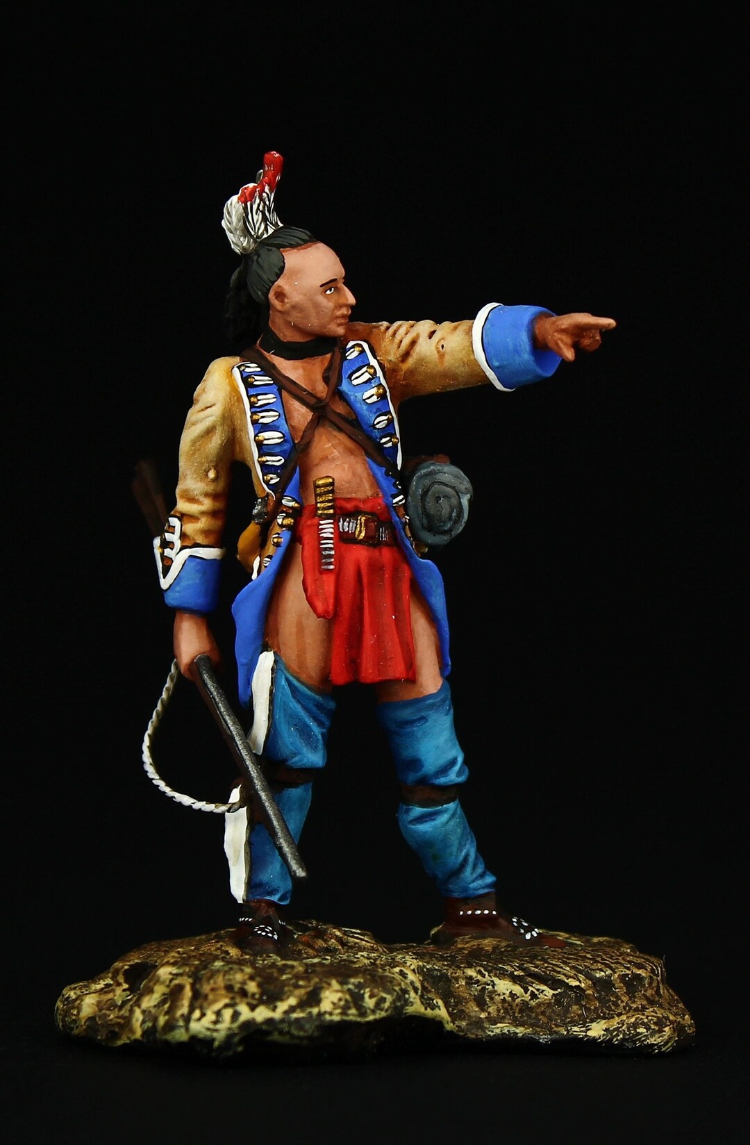 Tin Soldier Collectible Mohawk Warrior 54 Mm American Natives - Etsy
