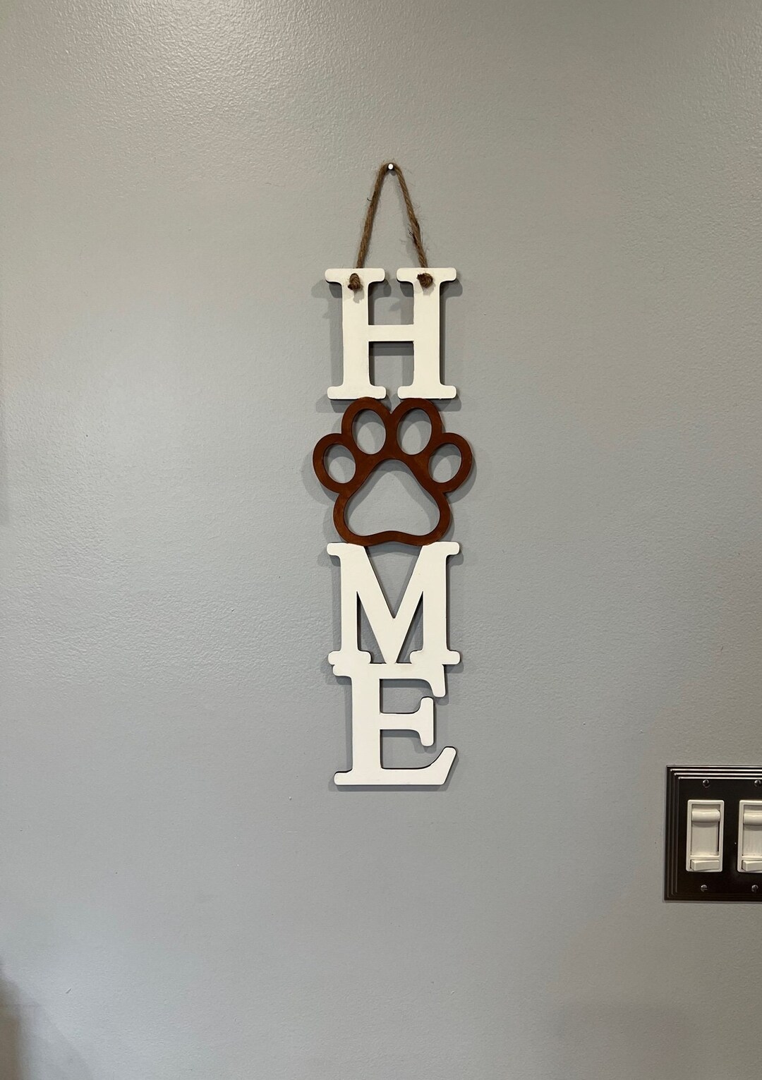 Home Sign With Paw Print / Pet Lover Gifts / Dog Lover Gifts / Paw ...