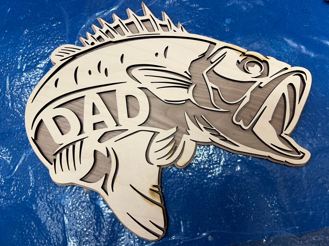 Big Mouth Bass Dad Sign / Father's Day Gifts / Fisherman Gift ...
