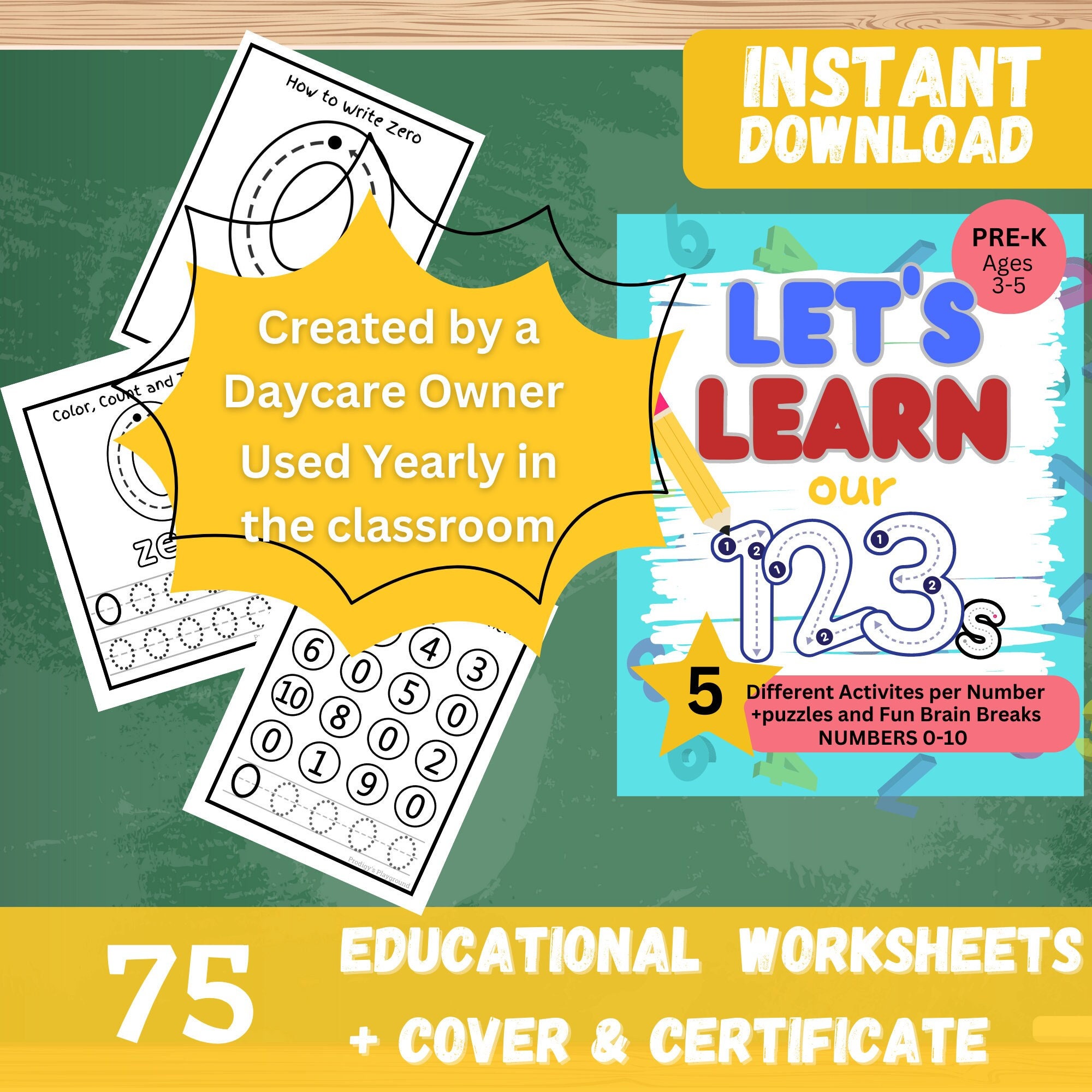 Let's Learn Our 123s 5 Different Activities per Number - Etsy