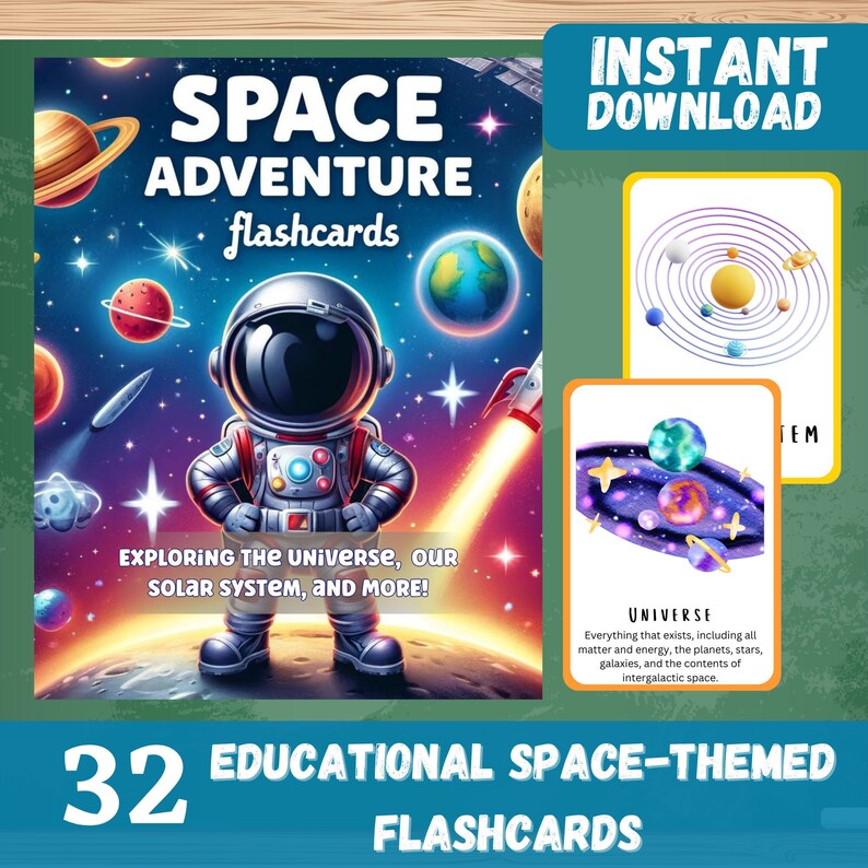 Space Adventure Flashcards | 32 Flashcards to Learn All About Our ...