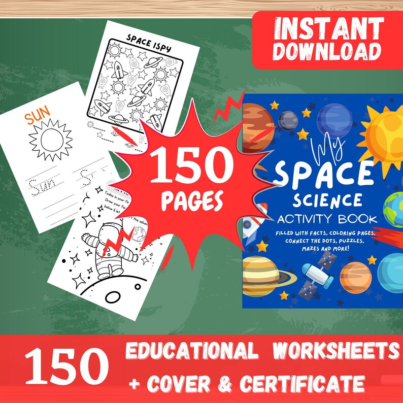 My Space Science Activity Book | Unique Activities | Kindergarten, 1st ...