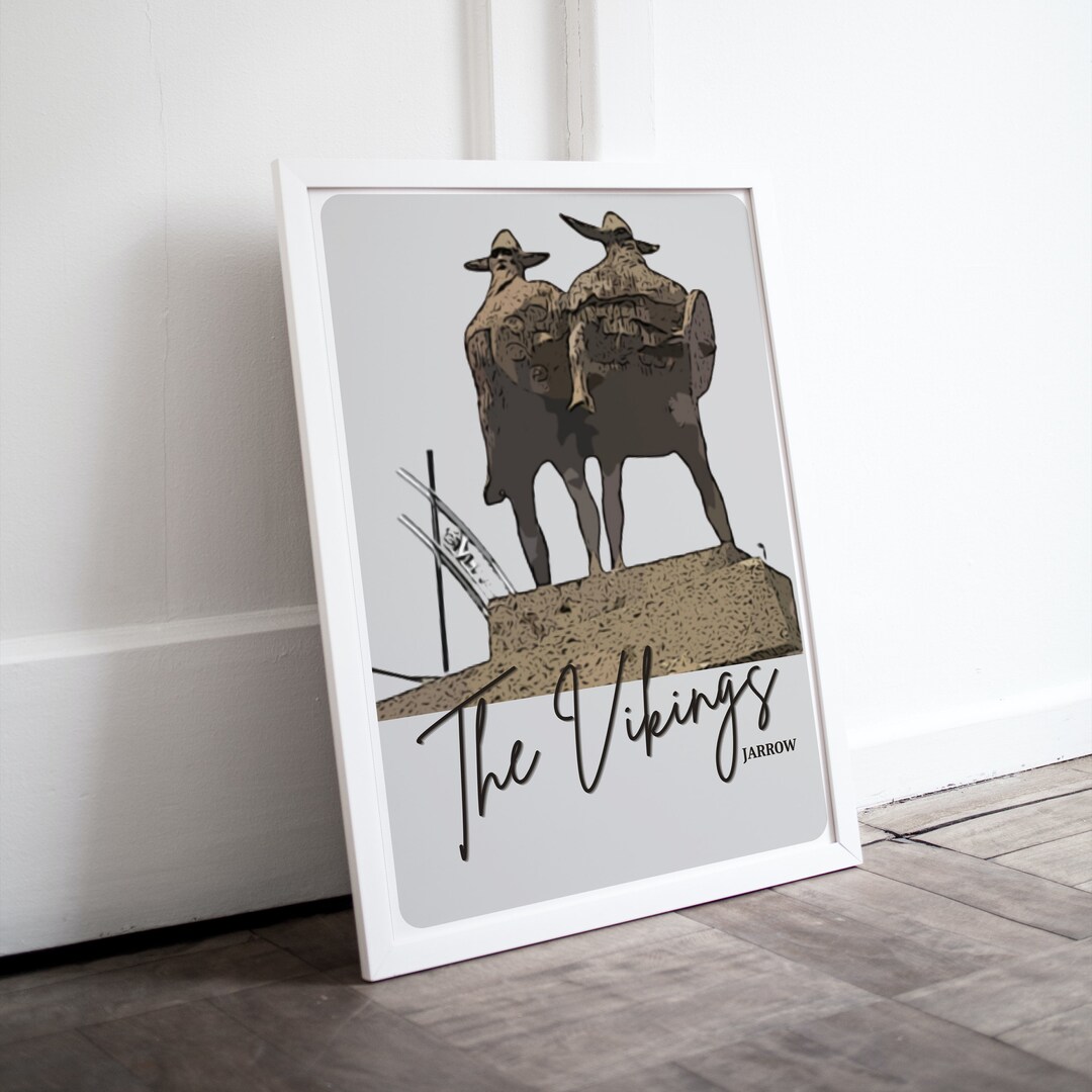 Jarrow Vikings Print // Jarrow Print // Viking Print // Vikings ...