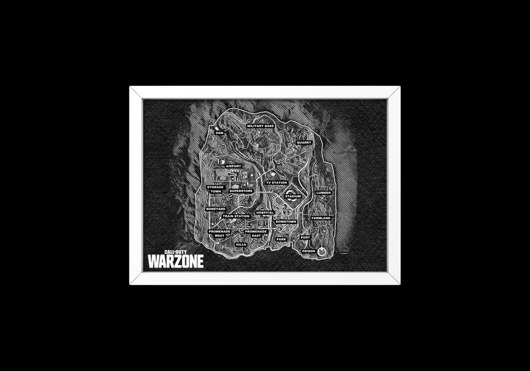 Verdansk Map Print // Verdansk // Call of Duty // Warzone // Gamers ...