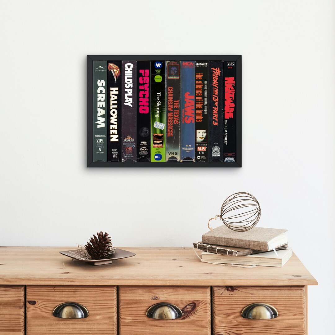 Horror Print // Horror VHS Print // Scream // the Shining // Jaws ...
