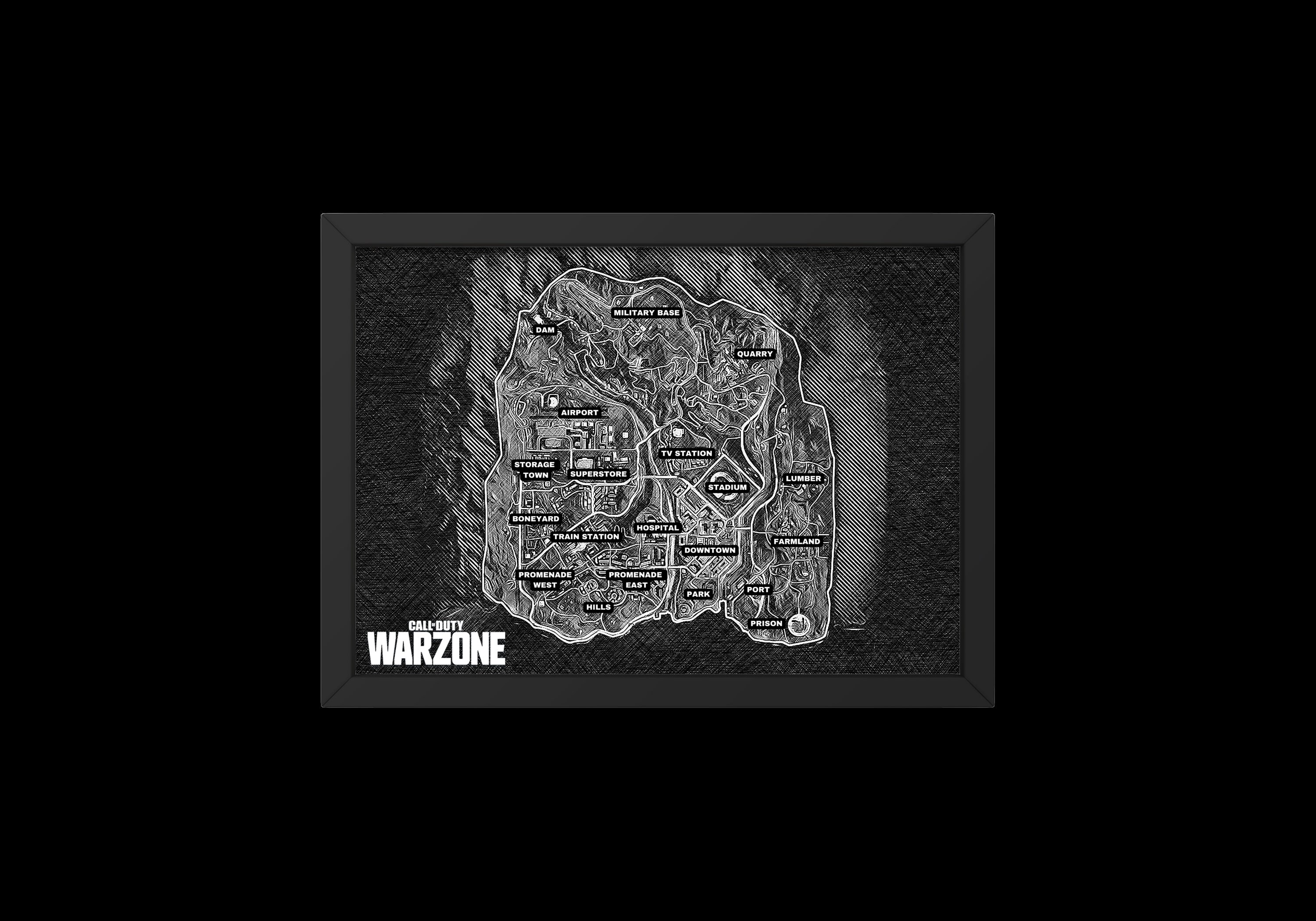 Verdansk Map Print // Verdansk // Call of Duty // Warzone // Gamers ...