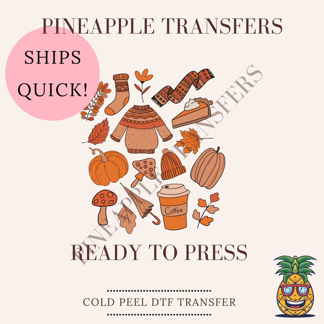 Autumn Doodles | DTF Transfers | Ready to Press Direct to Film Transfer ...