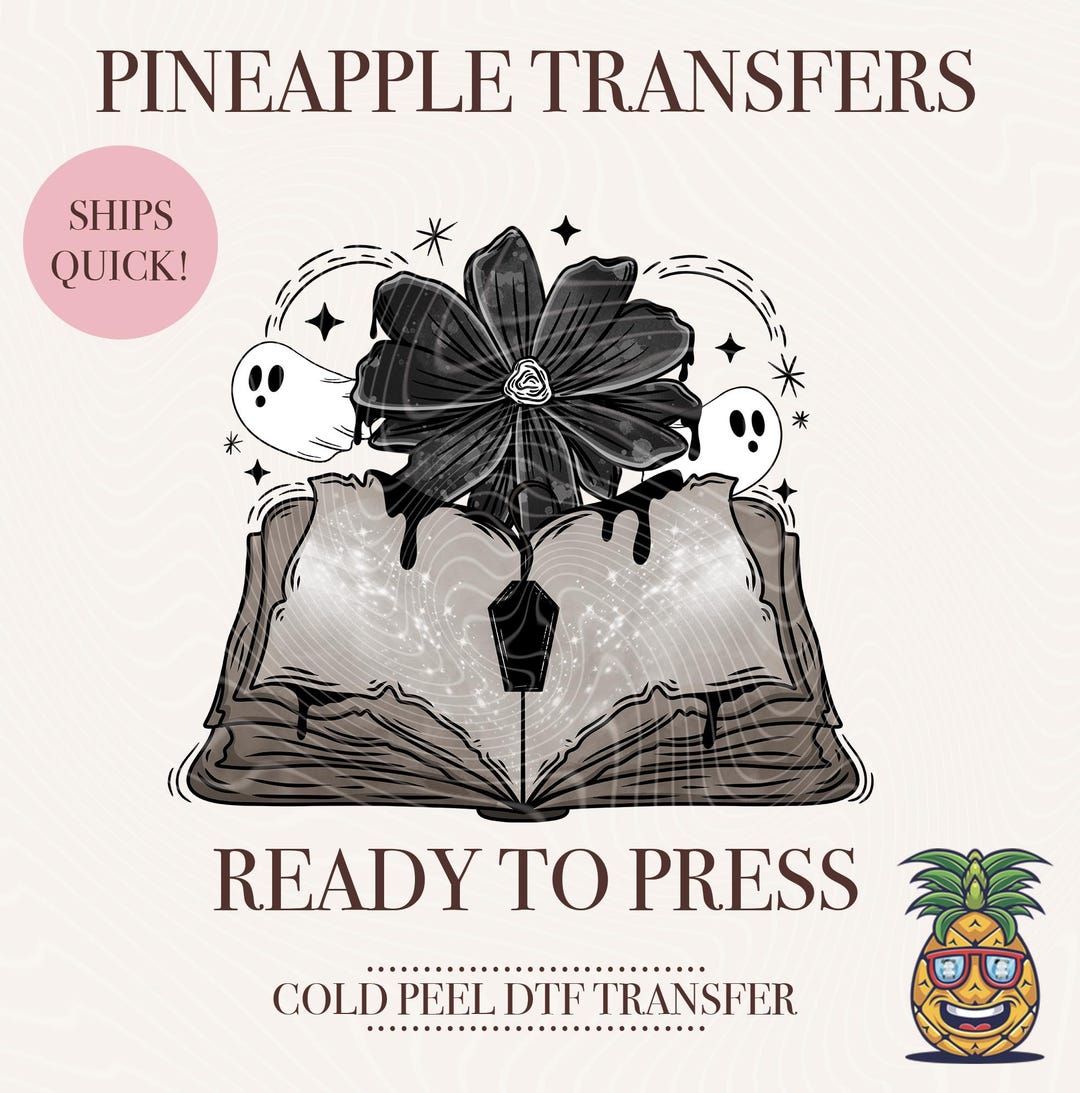 Books With Ghosts | DTF Transfers | Ready to Press Direct to Film ...