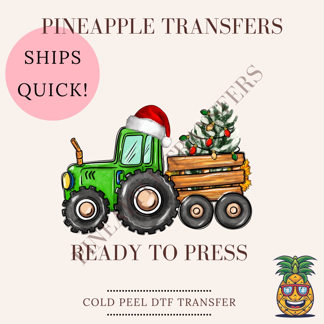 Christmas Tractor | DTF Transfers | Ready to Press Direct to Film ...