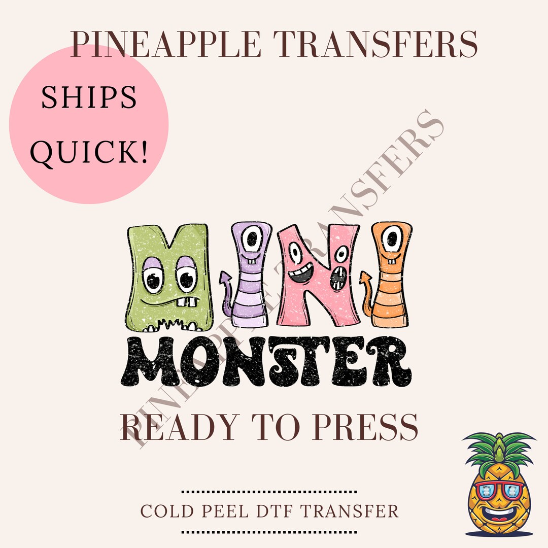 Mini Monster DTF Transfer | Ready to Press, Halloween - Etsy