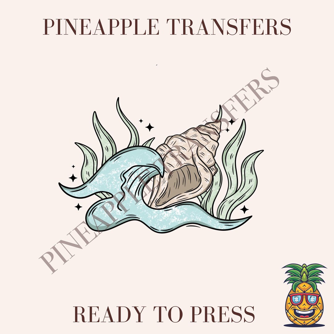 Sea Shell Island | DTF Transfers | Ready to Press Direct to Film ...
