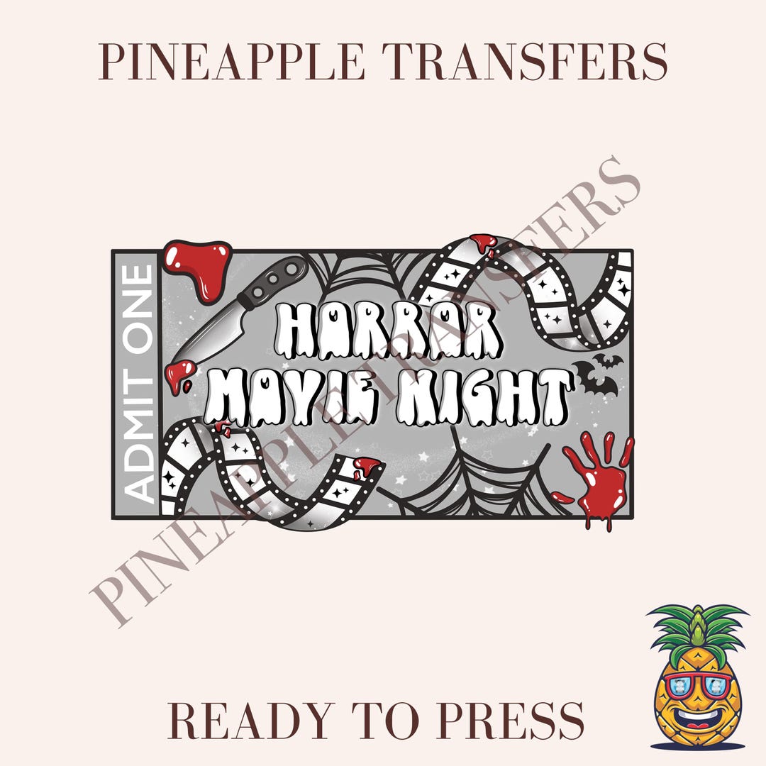 Horror Movie Night | DTF Transfers | Ready to Press Direct to Film ...