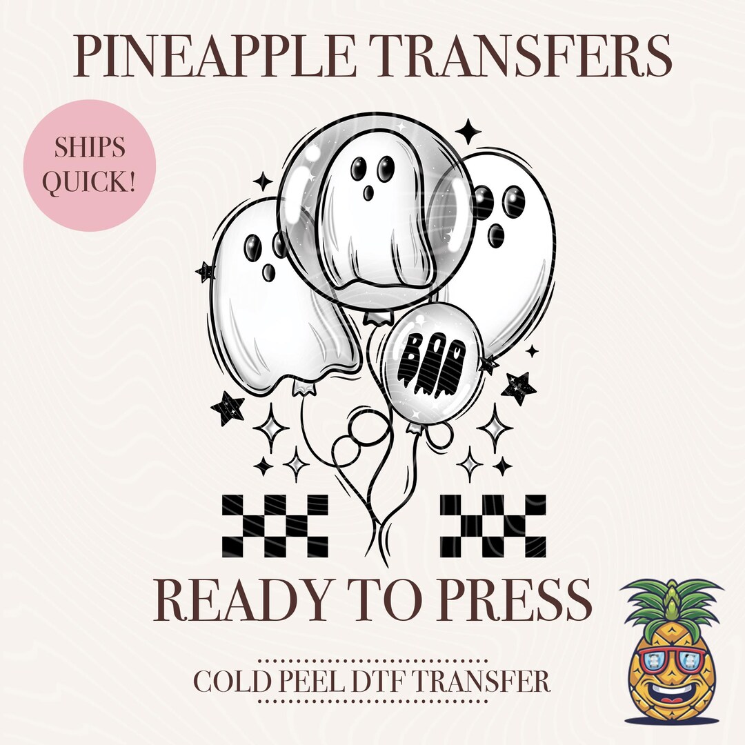 Halloween Balloons Boo | DTF Transfers | Ready to Press Direct to Film ...
