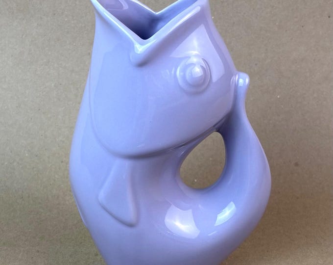 Lavender Fish Gurgle Pot Ceramic Pitcher, 6 1/2” - Etsy