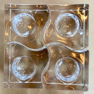 Vintage Orrefors Puzzle Set of Four Heavy Crystal Interlocking ...