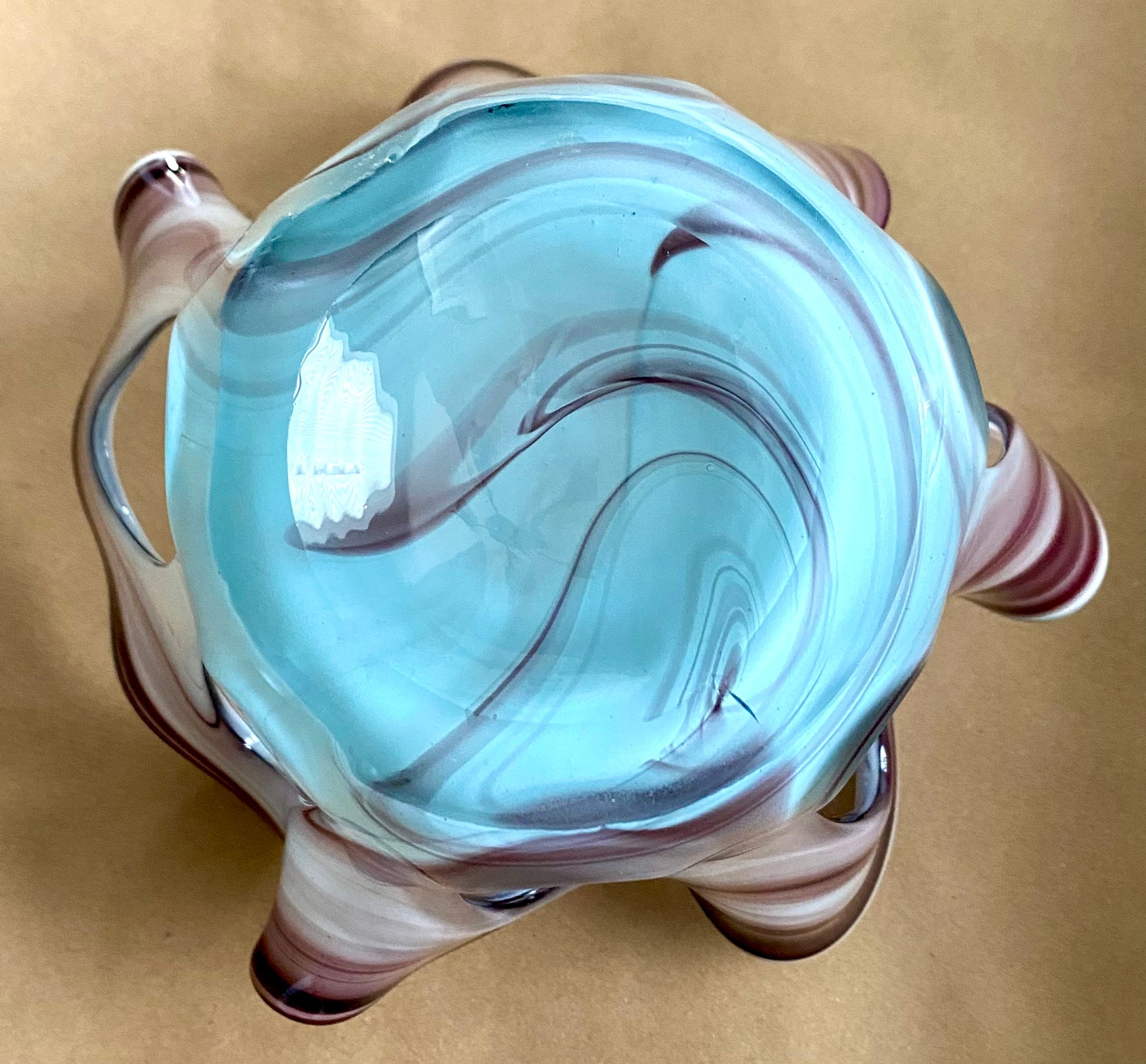 Vintage Makora Krosno Art Glass Sculpted Open Vase 7 1/2 - Etsy