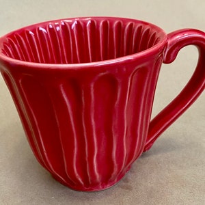 Red Fluted Starbucks Mug, 12 Oz. - Etsy