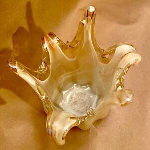 Murano Free Form Art Glass Vase Honey Amber 6 1/2” - Etsy