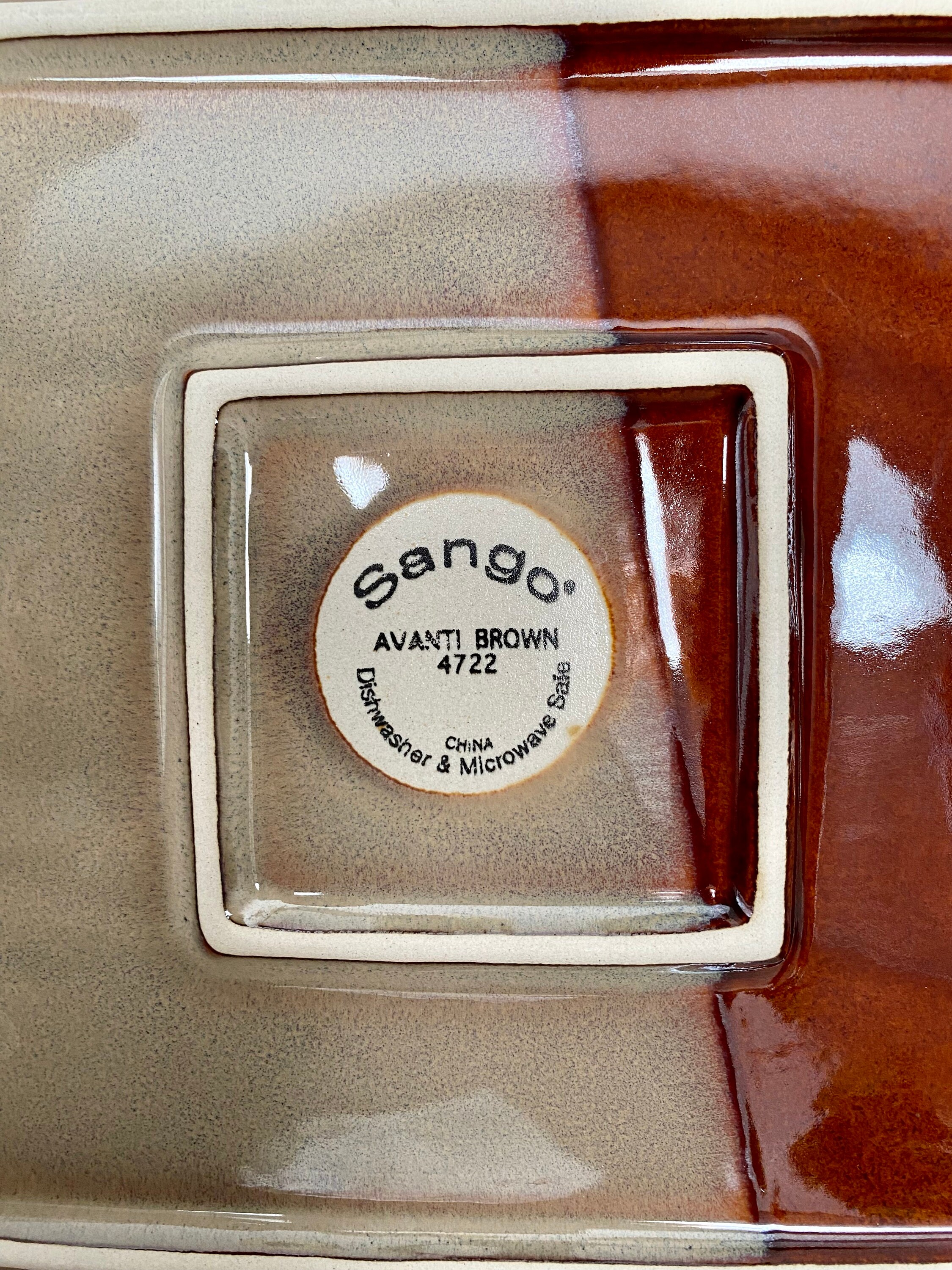 One 1 Sango Avanti Brown Square Dinner Plate 11 1/8 - Etsy