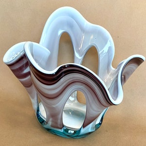 Vintage Makora Krosno Art Glass Sculpted Open Vase 7 1/2” - Etsy