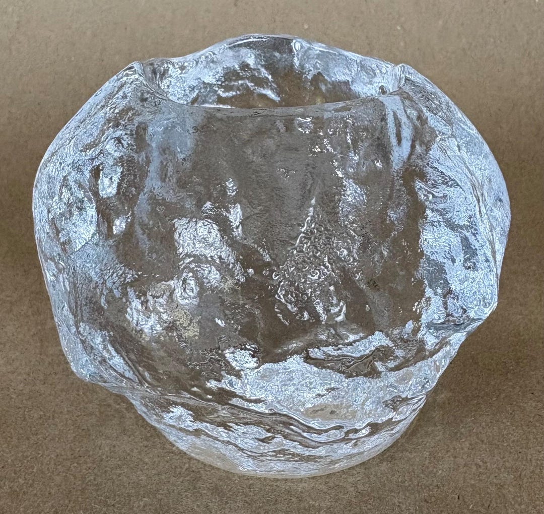 Vintage Kosta Boda Crystal Snowball Votive - Ann Wärff Design - Etsy