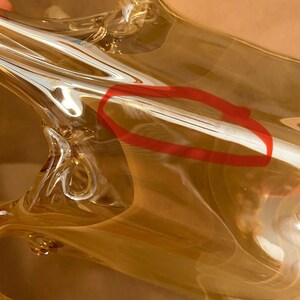 Murano Free Form Art Glass Vase Honey Amber 6 1/2” - Etsy