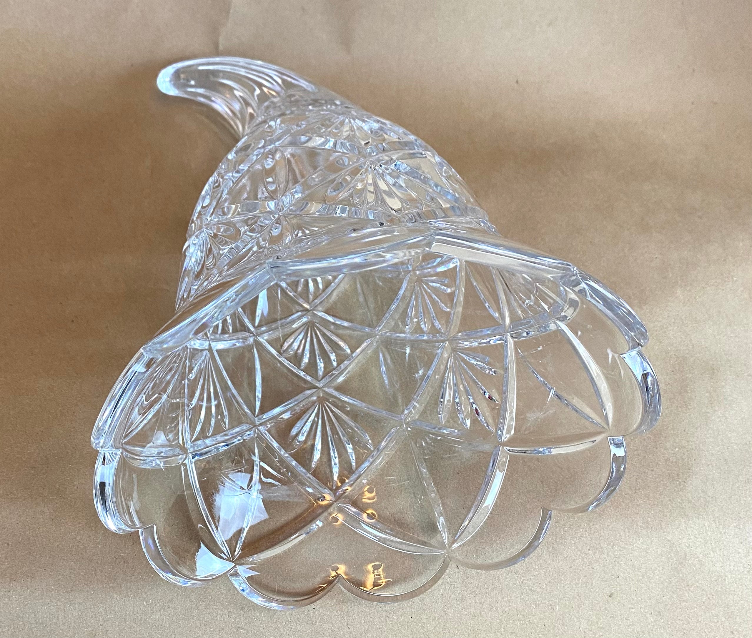 Vintage Shannon Crystal Cornucopia Vase 10 1/4 - Etsy