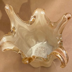 Murano Free Form Art Glass Vase Honey Amber 6 1/2” - Etsy