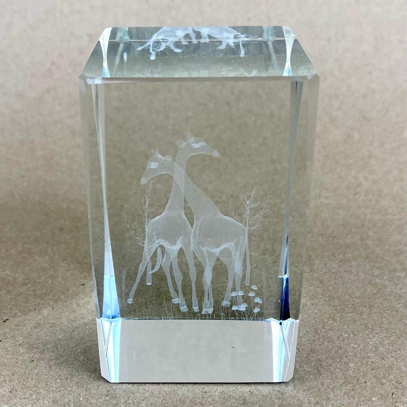Etched Glass Cube - Etsy