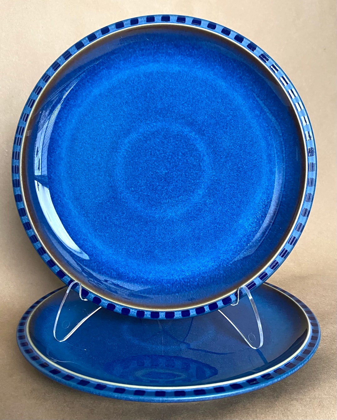 Set of Two (2) Denby Reflex Blue Salad Dessert Lunch Plates - Etsy