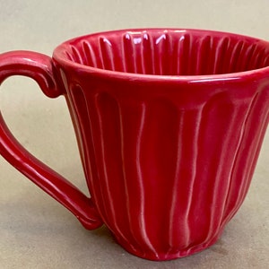 Red Fluted Starbucks Mug, 12 Oz. - Etsy