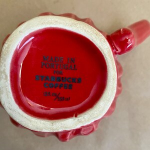 Red Fluted Starbucks Mug, 12 Oz. - Etsy