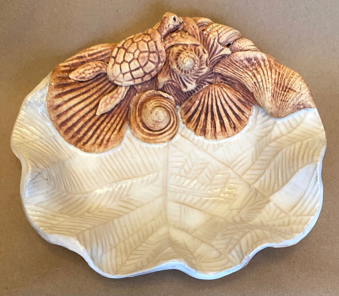 Charlestowne Porcelain Ceramic Sculpted Sea Turtle Soap or Trinket Dish ...
