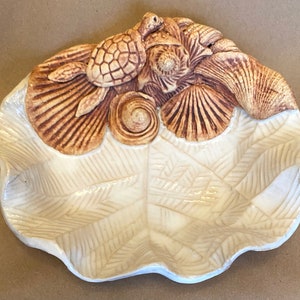 Charlestowne Porcelain Ceramic Sculpted Sea Turtle Soap or Trinket Dish ...