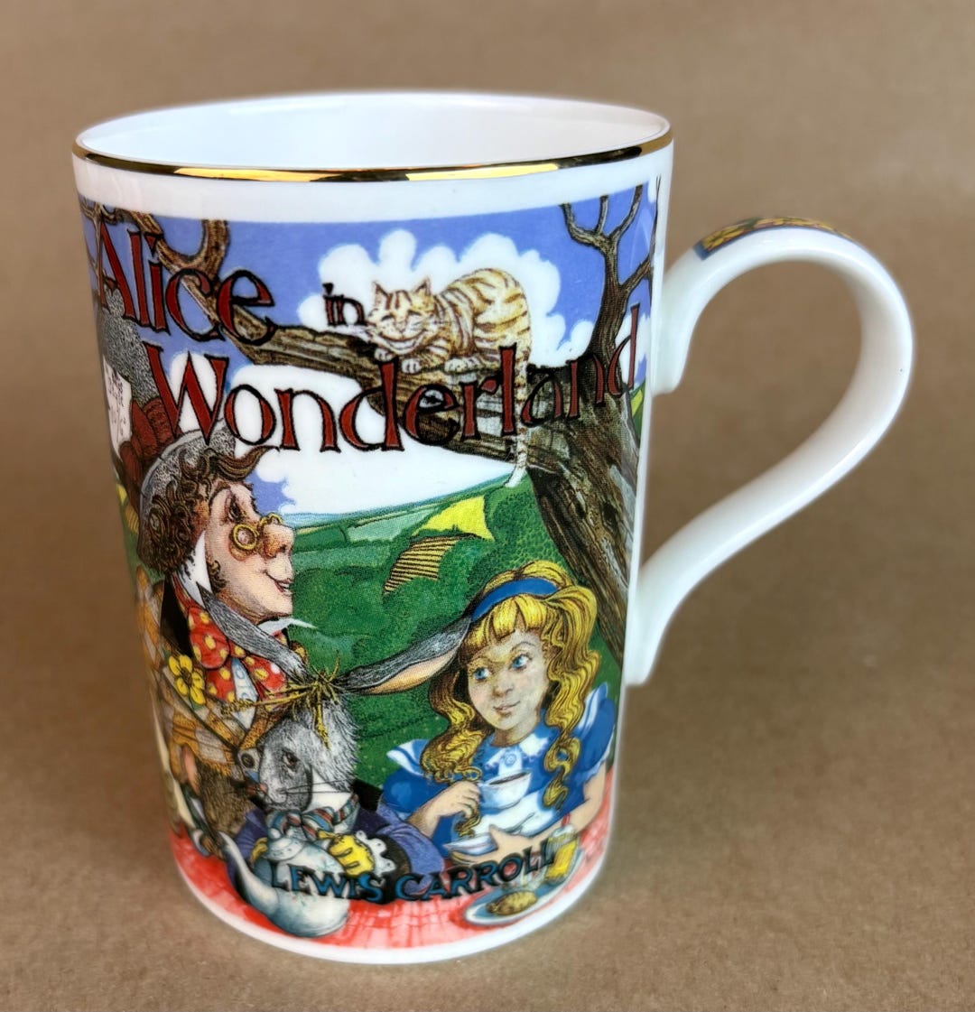 Alice in Wonderland - Illustrated Bone China Mug by James Sadler, Made ...