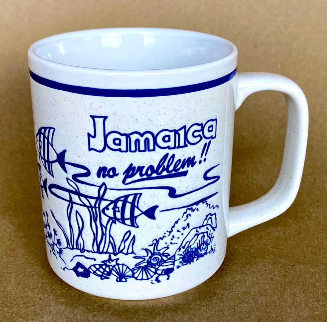 Jamaica No Problem!! Underwater Ocean Scene White and Blue Mug - Etsy
