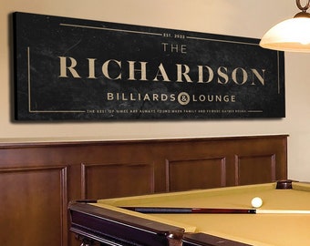 Billiards Personalized Sign - Etsy