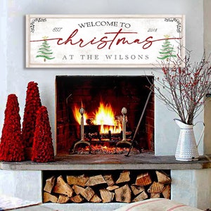 Christmas Sign Custom, Family Last Name Personalized, Farmhouse Sign ...